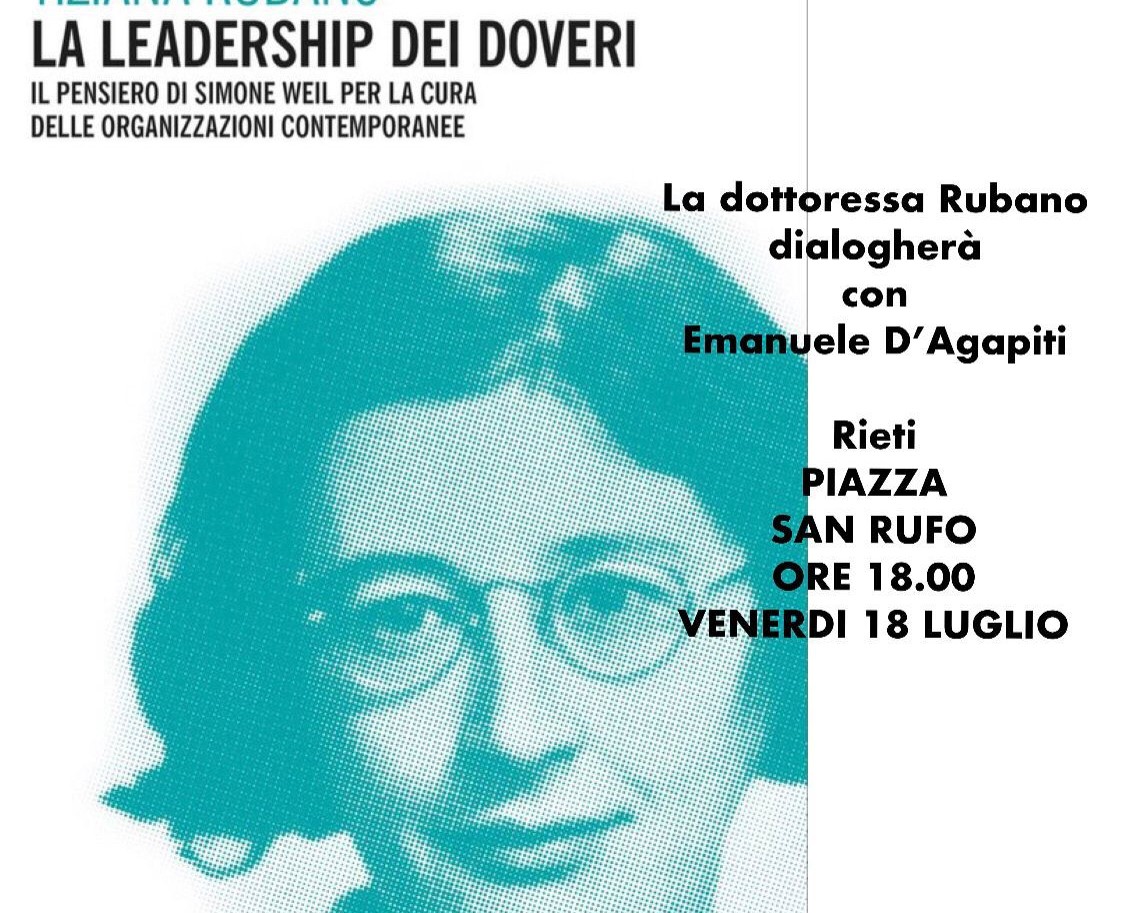 La dottoressa Tiziana Rubano affronta il pensiero di Simone Weil per la ...